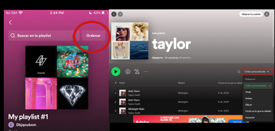 Cómo Cambiar Orden de Playlist Spotify - Tunelf