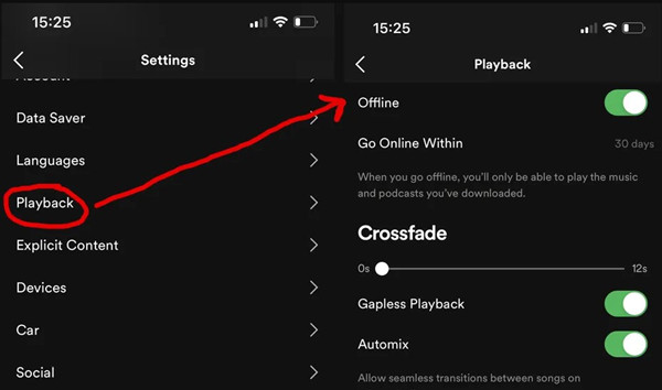 Cómo Poner/Quitar Modo Offline Spotify - Tunelf